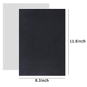 Perzodo 6 Pieces Black Adhesive Back Sheets - 8.3 by 11.8" (A4 Size) Adhesive Back Felt Sheets for Art Crafts Making, Jewelry Box and House Adorning