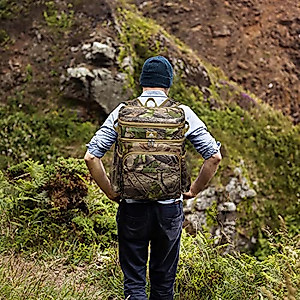 Laripwit 54 Cans Backpack Cooler Insulated Leak-Proof Camo Cooler Backpack Double Deck Lunch Backpack for Men Women - Perfect Tactical Soft Cooler Bag for Camping, Picnic, Beach, Hiking