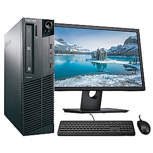 Lenovo ThinkCentre M81 SFF Desktop Computers PC, Intel Core i5 Processor, 16GB Ram, 1TB HDD, WiFi & Bluetooth, HDMI, NVIDIA GeForce GT 1030 2GB DDR5, New 20 FHD Monitor, Windows 10 (Renewed)