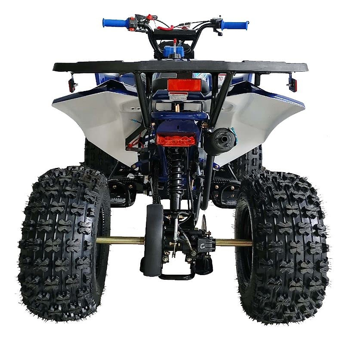Upgraded 125cc ATV Quad Youth Utility Style ATV 125cc Fully Automatic w Reverse Double LED Headlights Gas ATV 4 Wheeler ATVs Quads Big 19"/ 18" Tires