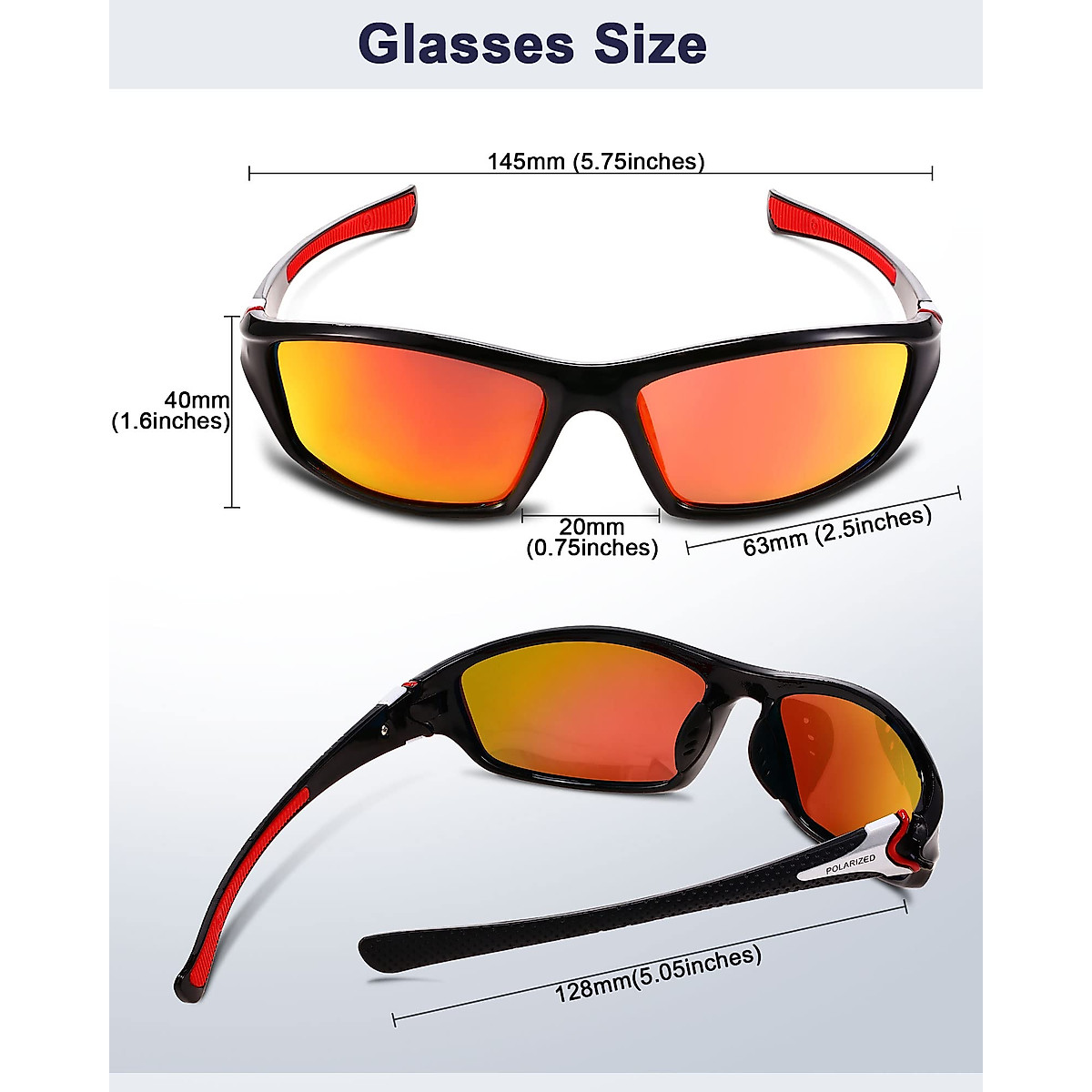 TOODOO 3 Pairs Sport Polarized Sunglasses for Cycling Driving Fishing TAC Lens Sunglasses for Men Women Youth Baseball Running Golf Motorcycle