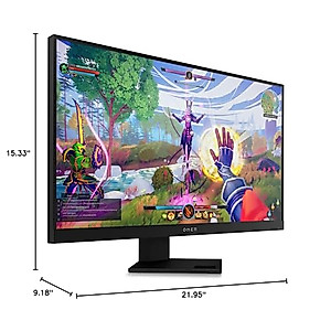 OMEN 25i Gaming Monitor, 1080p IPS FHD Display, 165Hz with 1ms Response Time, VESA HDR 400, NVIDIA G-SYNC Compatible, AMD FreeSync Premium Pro, VESA Mounting, Console Compatible, Eyesafe Screen, Black