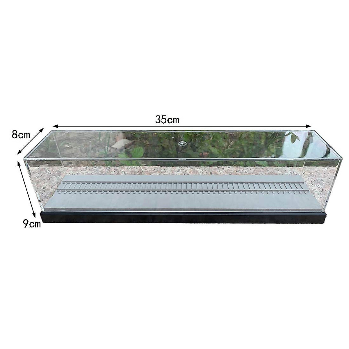 Yamix HO Scale Train Display Case Showcase Dustproof Display Box for 1/18 Scale Model Train