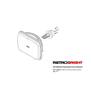 Retrobright - Retrobright Led Sealed 5X7 Rect Yellow (LFRB110)