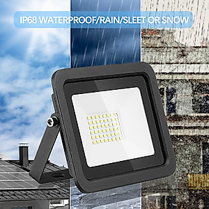 CTWUYOU LED Flood Light 100W Cold White 6500K Work Light,IP68 Waterproof Outdoor Spotlight,Suitable for Safety Lights for Gardens, Courtyards, Garages, Lawns