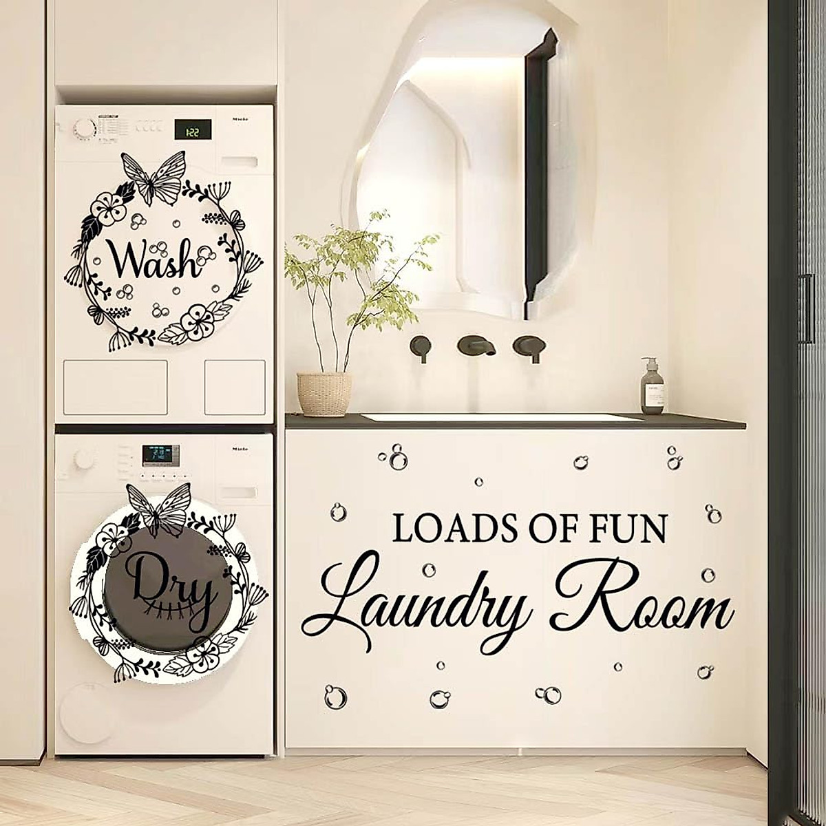Laundry Room Wall Stickers Laundry Today Naked Tomorrow Wash Dry Bubble Quote Wall Decals Laundry Room Vinyl Wall Decal Quote Wash Dry Vinyl Laundry Stickers Quote Wall Art Stickers for Home Apartment