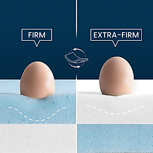 BedStory 4 Inch King Size Firm Memory Foam Mattress Topper - Extra Firm Bed Topper for Overweight Individuals, Back Pain Relief Enhanced Cooling Pad with Skin-Friendly Cover, CertiPUR-US Certified