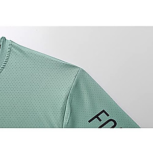 FORBEMK Men's Mountain Bike Shirts Long Sleeve MTB Jersey Quick Dry Downhill&Motocross BMX Shirts &Moisture-Wicking-AOP-Black-L