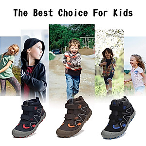 Mishansha Boys Hiking Boots Walking Running Girls Ankle Sneaker Trekking Lightweight Breathable Casual Kids Shoes Black little kid 1