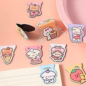 Jkapagzy Waterproof Surfacebookmark Cartoon Page Folder Student Magnetic Bookmarks Custom Girl Stationery Fold Cute Magnetic Waterproof