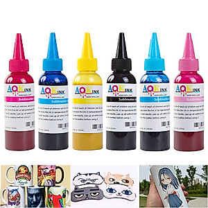 600ML Sublimation Ink for Epson ET-2760 2720 4800 2803 15000 WF 7710 7720 Inkjet Printers Heat Press Transfer on Mugs, Plates, Polyester Shirts, Phone Cases etc