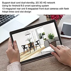 10.1 Inch Tablet 100‑240V for Android 8.0 Tablet PC for Home (US Plug)