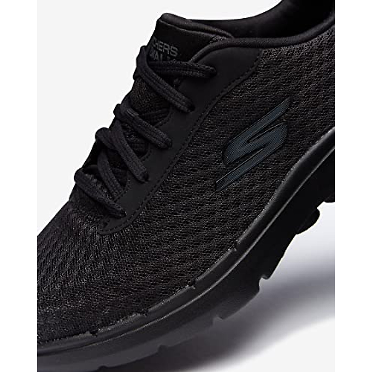 Skechers Women's GO Walk 6-Iconic Vision Sneaker, Black, 9