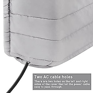 Bekith Indoor AC Cover Air Conditioner Cover AC Units Cover for Inside Window Unit 17 x 13 x 3.5 inches (L x H x D), Gray