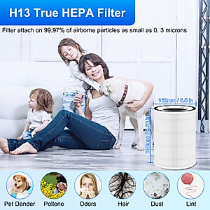 True HEPA KILO Filter Replacement for Afloia KILO, KILOPLUS, KILOPRO, MIRO,MIRO PRO and MORENTO MR-Kilo, Kalo Air Purifier, 360° 3-Stage Filtration,H13 True HEPA Filter, 2 Pack