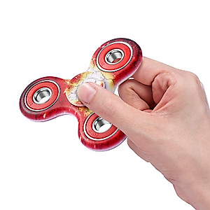 ZURU 4 Design Standard Fidget Spinner (4 Pack) Stainless Steel Hand Spinners for ADHD Anxiety Stress Relief Compact Toy Party Favor Basket Stuffer for Adults and Kids (Amazon Exclusive)