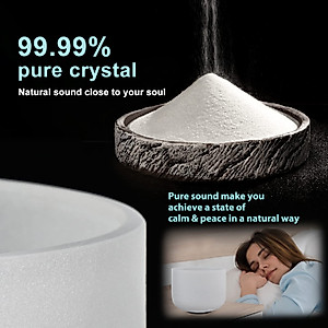 CVNC 432HZ 7-12 Inch Set Of 7 Pcs Frosted Quartz Crystal Singing Bowls With 2 Pcs Carrying Case bag Sound Healing