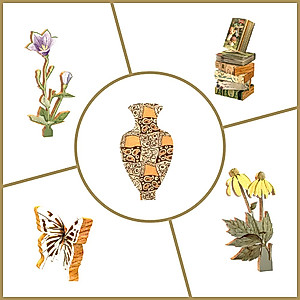 Fsolis Book Nook Kit, DIY Booknook Miniature House Kit for Adult DIY Bookend Book Shelf Decor 3D Wooden Puzzle Book Box Model Building Diorama Project Art Craft Gift for Women Kids Book Lovers