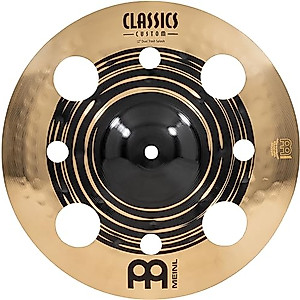 Meinl Cymbals Classics Custom Dual 12" Trash Splash Cymbal for Drum Set, Dark/Brilliant — Made in Germany — B12 Bronze, 2-Year Warranty, (CC12DUTRS)