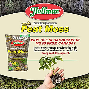 Hoffman 15503 Canadian Sphagnum Peat Moss, 10 Quarts