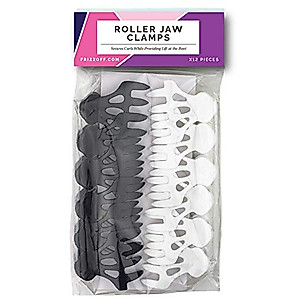 CURL KEEPER - Roller Jaw Clamps: Lift At The Roots For a Full Looking, Bouncy Style That Preserves The Natural Form Of Your Curls (12 Roller Jaw Clamps Per Pack)