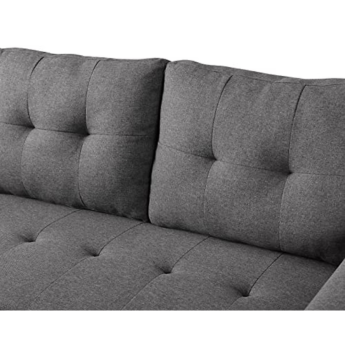 Oadeer Home Modern Reversible Sleeper Sofa with Storage Chaise Sofabed, Steel Gray