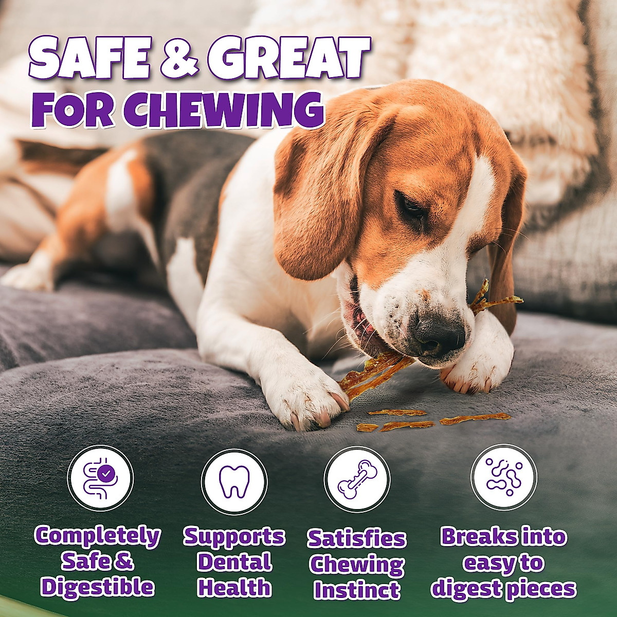 Turkey Tendons for Dogs Made in USA with 100% Turkey and No Glycerin, Healthy Jerky Dog Treats for Medium Dogs, Natural Dog Chews, Dog Jerky Treats, Human Grade Dog Treats Small Dogs, 12 oz Bag.