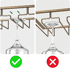 YFQHDD Wine Glass Rack Metal Goblet Holder Hanging Wine Glass Rack for Bar Kitchen Home Storage Tool