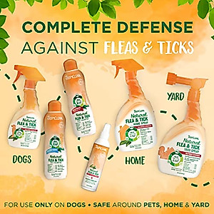 TropiClean Maximum Strength Natural Flea and Tick Dog Shampoo, Natural Flea and Tick Prevention for Dogs, Made in the USA, 20oz