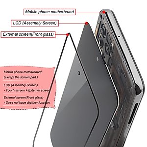 OCOLOR Replacement for TCL 10L LCD Display Touch Screen Digitizer Assembly for TCL 10 Lite T780H T770 T770B T770H PLEX T780 with Tools (Black)