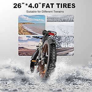 SMLRO Electric Bike for Adults, 2000W 26” Fat Tire Electric Bike, 35MPH AWD Dual Motor Electric Bicycles, 48V 22.4AH Battery Fast Ebikes Dual Hydraulic Brakes