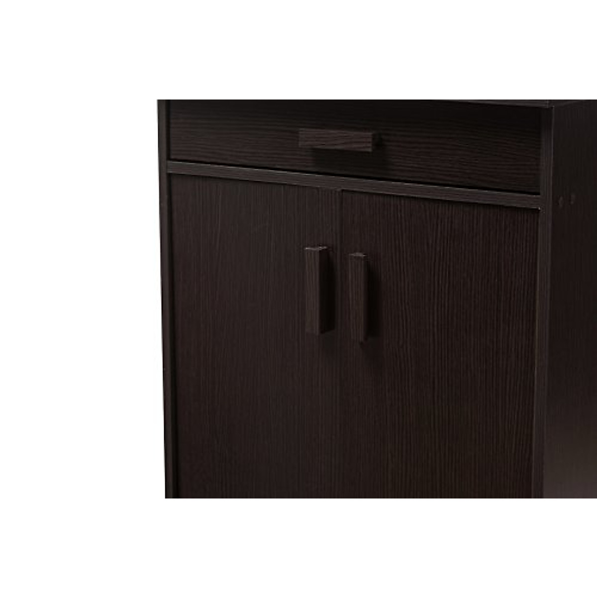 Baxton Studio Valdoise Shoe Cabinet, Wenge Dark Brown