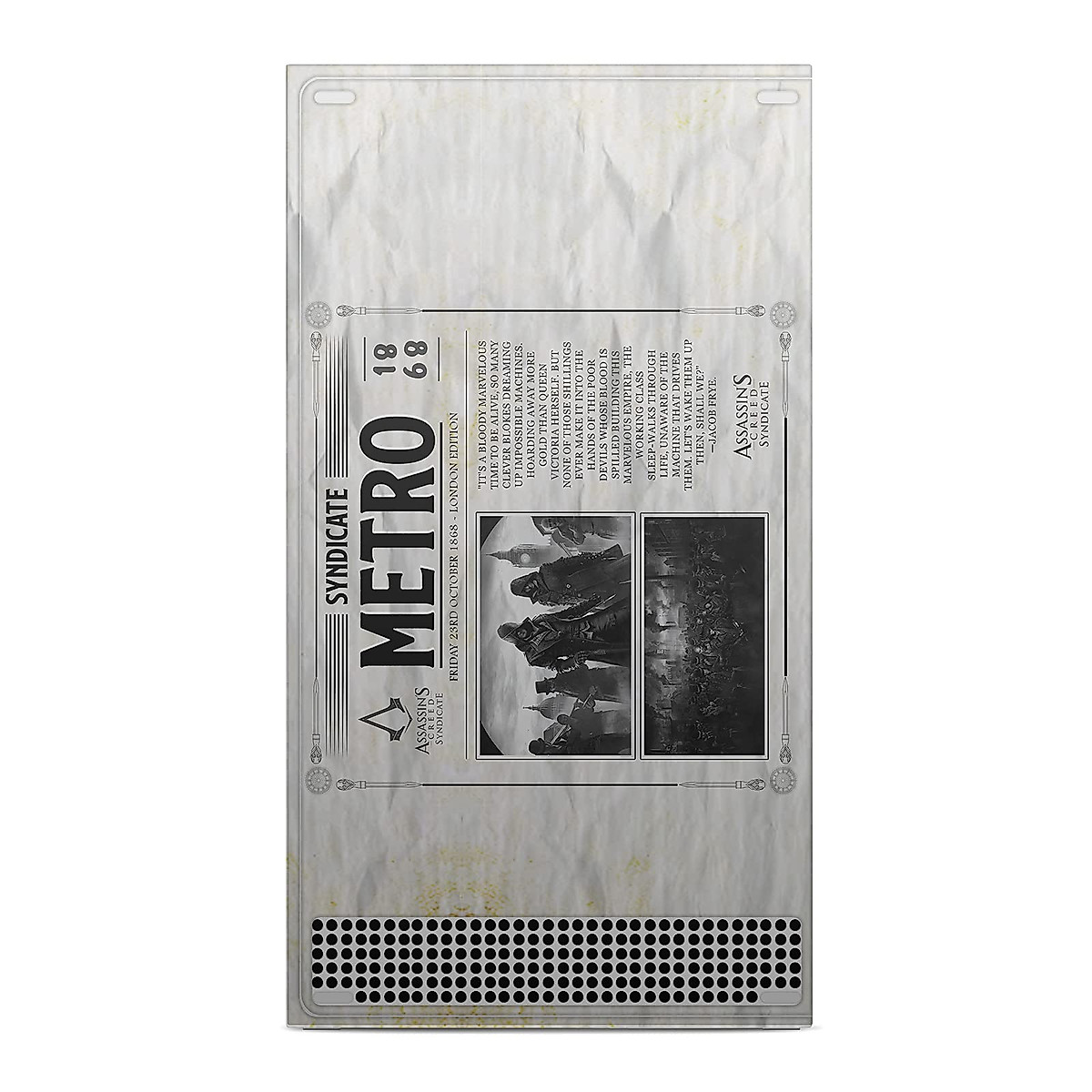 Head Case Designs Officially Licensed Assassin's Creed Newspaper Syndicate Graphics Vinyl Sticker Gaming Skin Decal Cover Compatible With Xbox Series S Console