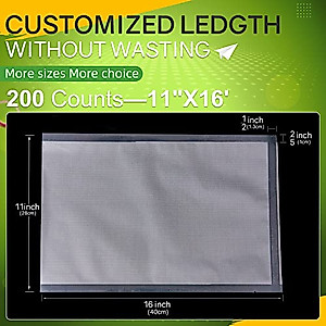 Vacuum Sealer Bags with BPA Free(200 Counts-11" x 16")200 Gallon Heavy Duty Vacuum Seal Food Sealer Bags PreCut Bag