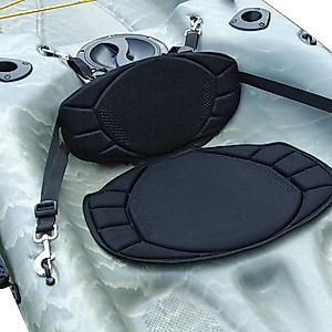 Pelican Boats - Sit-on-top Kayak or SUP Seat – PS0480-3 - Universal Fit Water Repellent Cushion with Back Support, Black