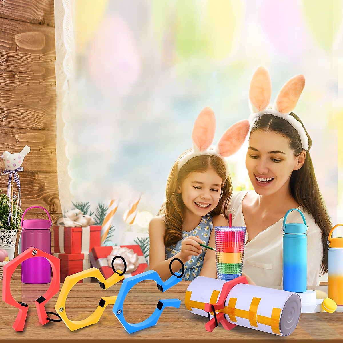 WAQONUY Pinch Perfect Tumbler Clamp Clip,Sublimation Tumblers Pinch,for 20 Oz Sublimation Blanks Tumblers Pinch Perfect Clamp for Sublimation Paper and Glass Supplies (Light Blue)