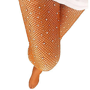 VINICUNCA Fishnet Stockings for Women Sparkly Rhinestone Fishnet Tights Multi Pack (US, Alpha, Medium, X-Large, Regular, Regular, Caramel-mini Grid)