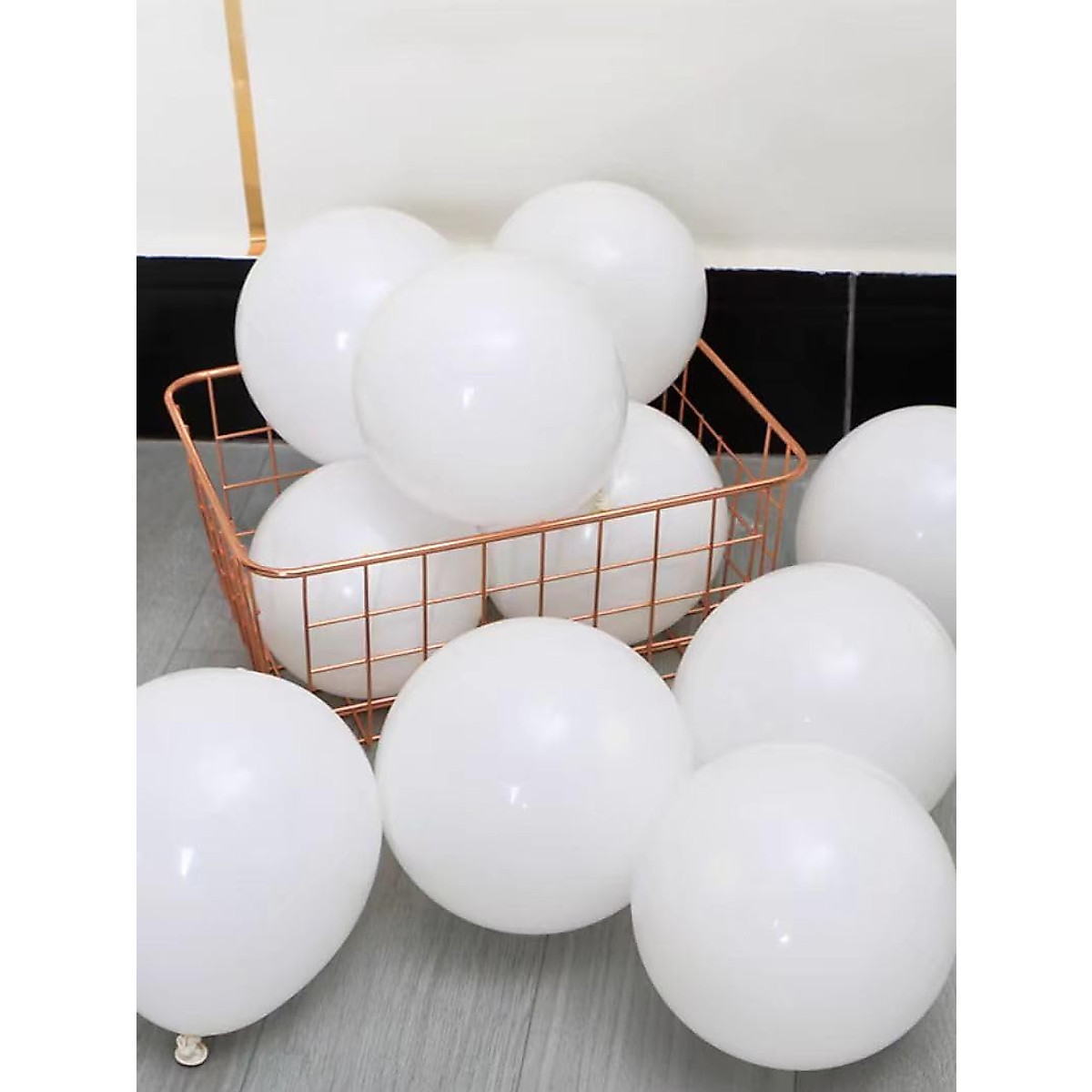 Pearl White Balloon Garland Arch Kit Ivory 112pcs Double Stuffed White Balloons Different Sizes for Wedding Engagement Bridal Shower Birthday Baby Shower Party Decoration