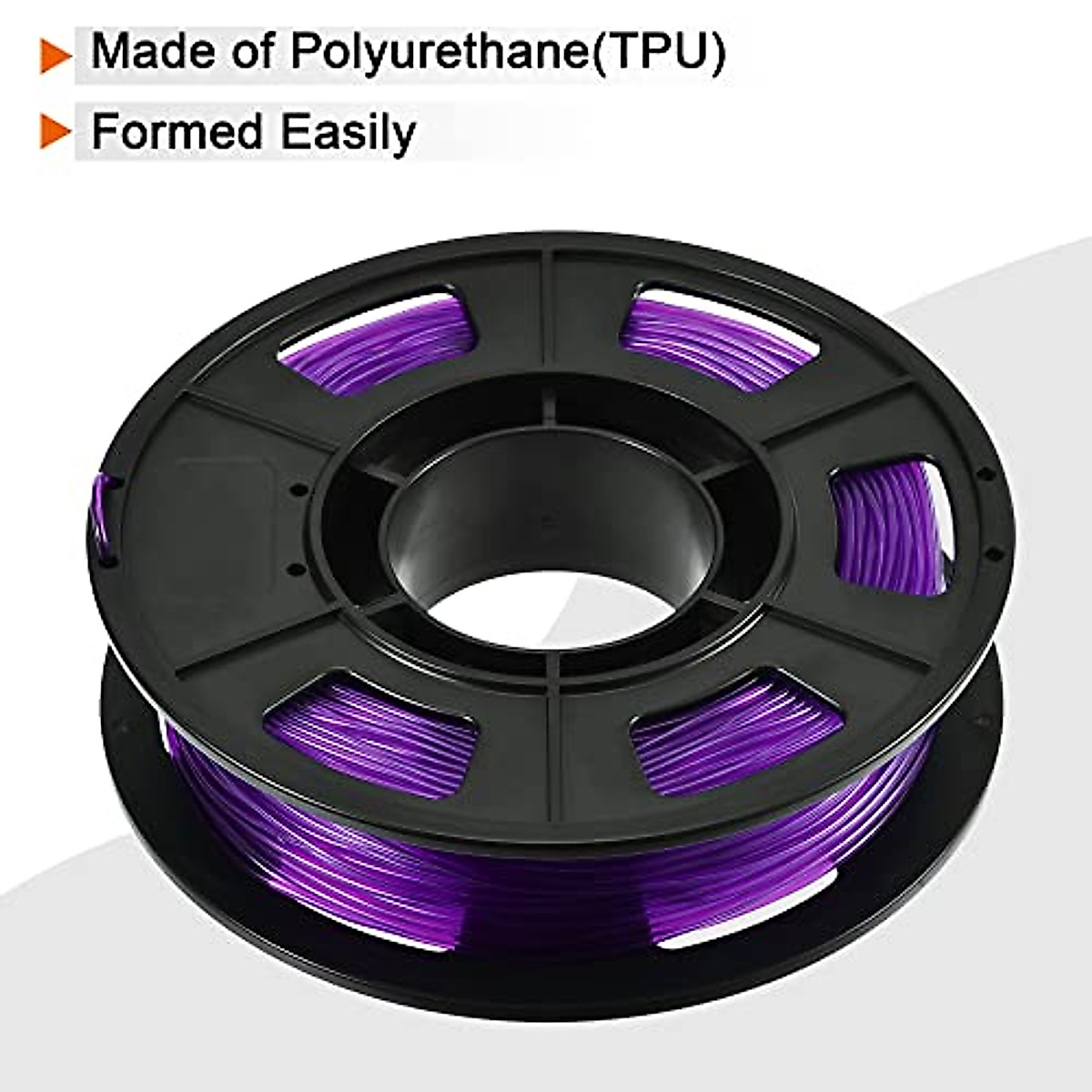 MECCANIXITY 1.75mm Filament TPU Purple 0.25KG Dimensional Accuracy +/- 0.05mm for 3D Printer
