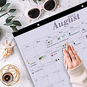 Pastel Minimalist desk calendar 2023 large 22x17-12 Monthly Desktop/Wall Calendar, January 2023 - December 2023, Big Blocks to Write for Planning and Organizing Your Home or Office B