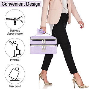 Sewing Supplies Organizer, Double-Layer Sewing Box Organizer Accessories Storage Bag, Large Sewing Basket Water Resistant Travel Women Sewing Gifts for Kit, Scissors, Thread, Pins, Needles, Clips