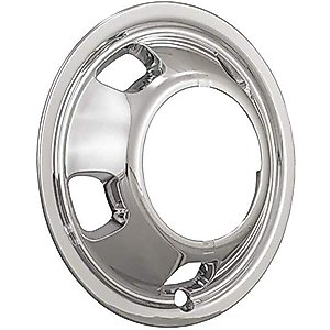 New Chrome 17" inch Front Wheel Simulator Skin Hubcap Cover Replacement for 2003-2017 Dodge Ram 3500 Dually Truck
