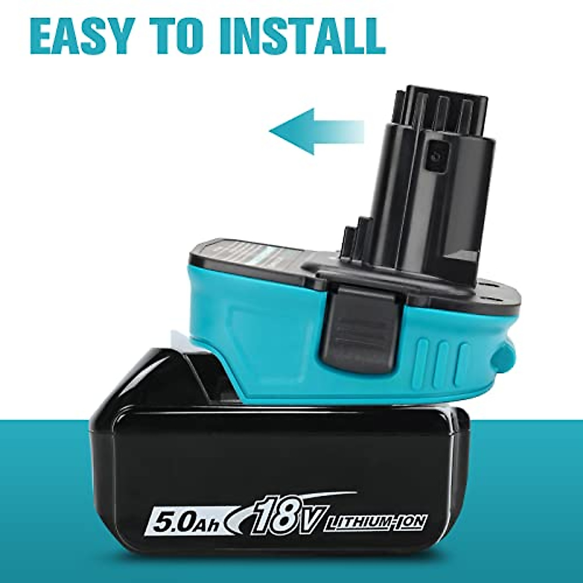 Battery Adapter for Makita DCA1820 18V Compatible with Makita Lithium Battery to DeWalt CA1820 18V DC9180 DC9096 Tool Use