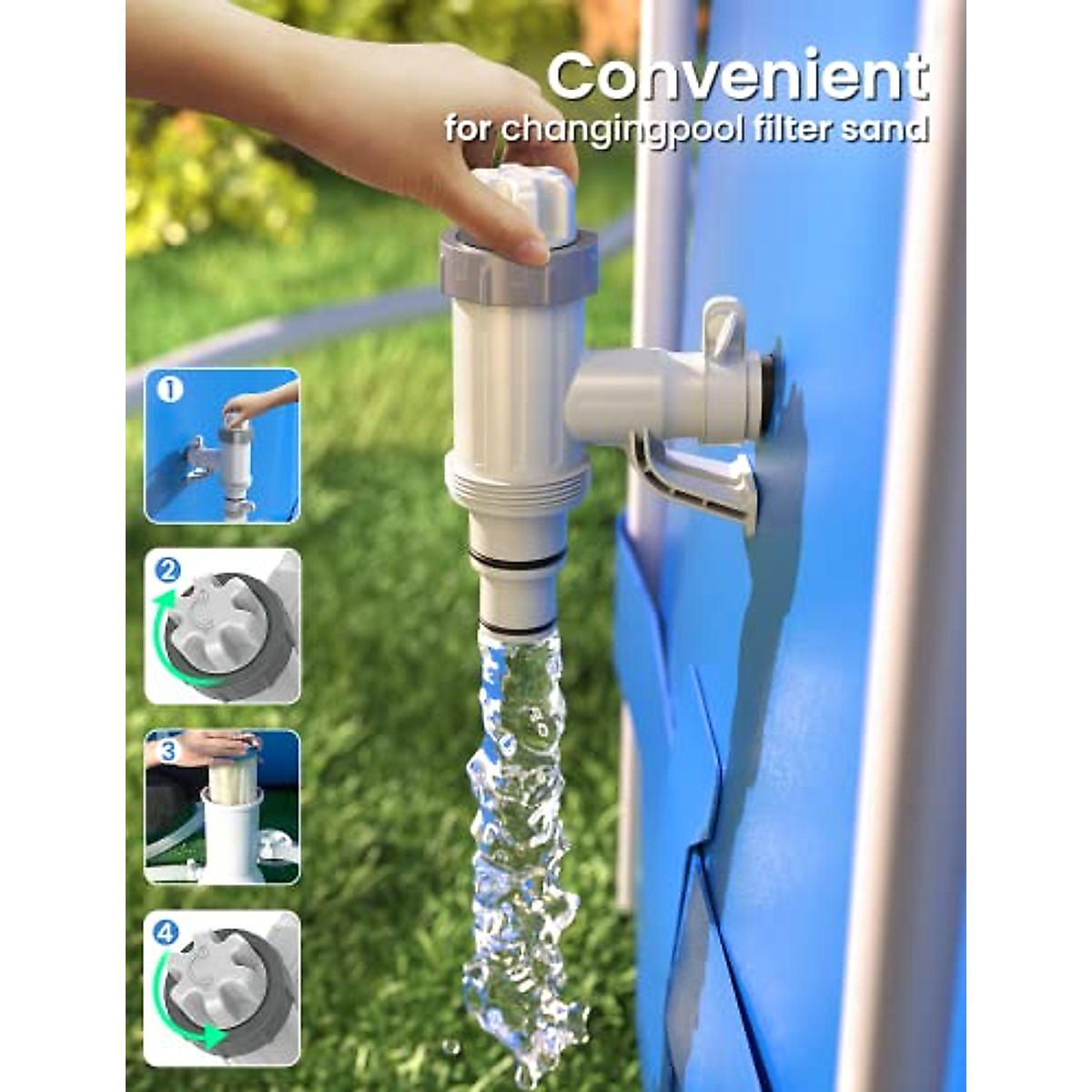 POOLHACKER Pool Plunger Valve Plus for Above Ground Pool- Pool Pipe ...