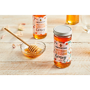 Bumbleberry Farms 3-Jar Set 100% Pure Grade A Sweet Orange Blossom Honey; True-Source Honey Certified; Light Citrus Notes; Enjoy Honey's Wholesome Goodness; 11 OZ Glass Jar