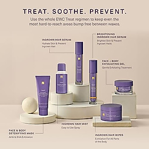 European Wax Center Ingrown Hair Serum - Bikini & Body Razor Bump & Ingrown Hair Treatment with Lavender, Vitamin E and Chamomile - Gentle Exfoliating Glycolic Acid AHA for After Wax Skin Care