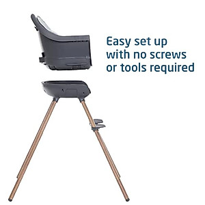Maxi-Cosi Moa 8-in-1 Highchair, Machine Washable, Compact, Lightweight Design, Essential Graphite