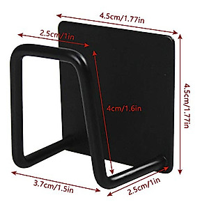 AIPRODA Adhesive SUS304 Stainless Steel Kitchen Sink Caddy Sponge Holder Bathroom Accessories Dish Hanger Hook Rust Proof Waterproof, Kitchen Sink Sponge Holder Dish，Quick Drying (2 Pack) Black