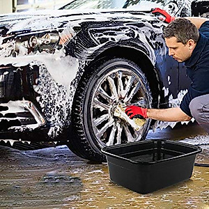 Saedy Black Dish Pan for Washing Dishes,16 Quart, 3 Packs