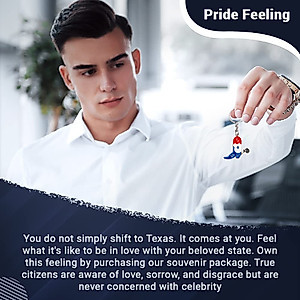 Lamatar1 Texan Charm: 15-Piece Souvenir Magnet & Keychain Set - Hat, Boot, God Bless' Design - Unique Texas Collection